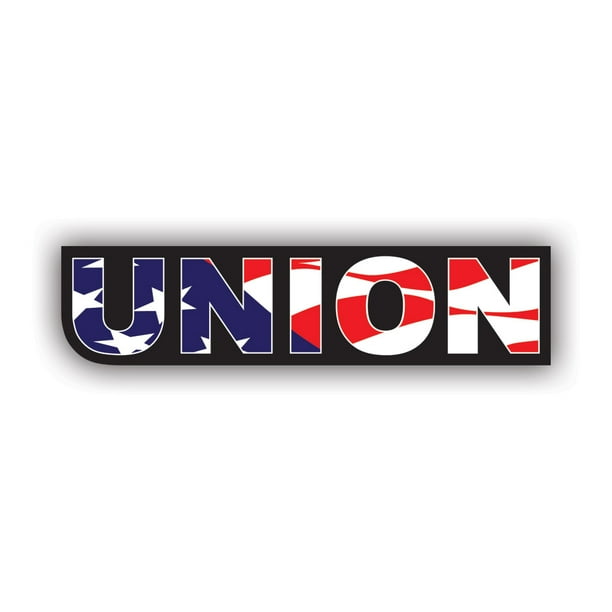 American Flag Union Sticker Decal - Self Adhesive Vinyl - Weatherproof ...