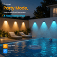 Solar Fence Lights Outdoor 8 Pack, RGB Color Changing Solar Wall Lights ...