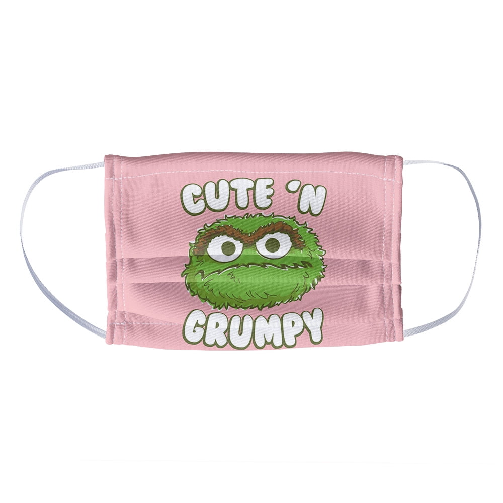 Sesame Street Cute 'n' Grumpy 1-Ply Reusable Face Mask Covering, Kids ...