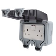 Bell Outdoor 5874-5S 15A 120V Gray Weatherproof GFCI Outdoor Outlet Kit ...