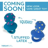Vibrant Life Playful Buddy Pacifier Dog Toy, Latex with Plush Filling ...