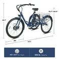 26" 7 Speed Dual Chains Electric Tricycle 350W Electric Trike with 36V 13Ah Battery UL 2271 Blue ...