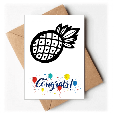 Black PineFruit Line Drawing Fruit Wedding Cards Congratulations ...