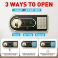 RETLLAS 1.3 Cu Ft Safe Box - Key & Code Entry | Compact & Fireproof ...
