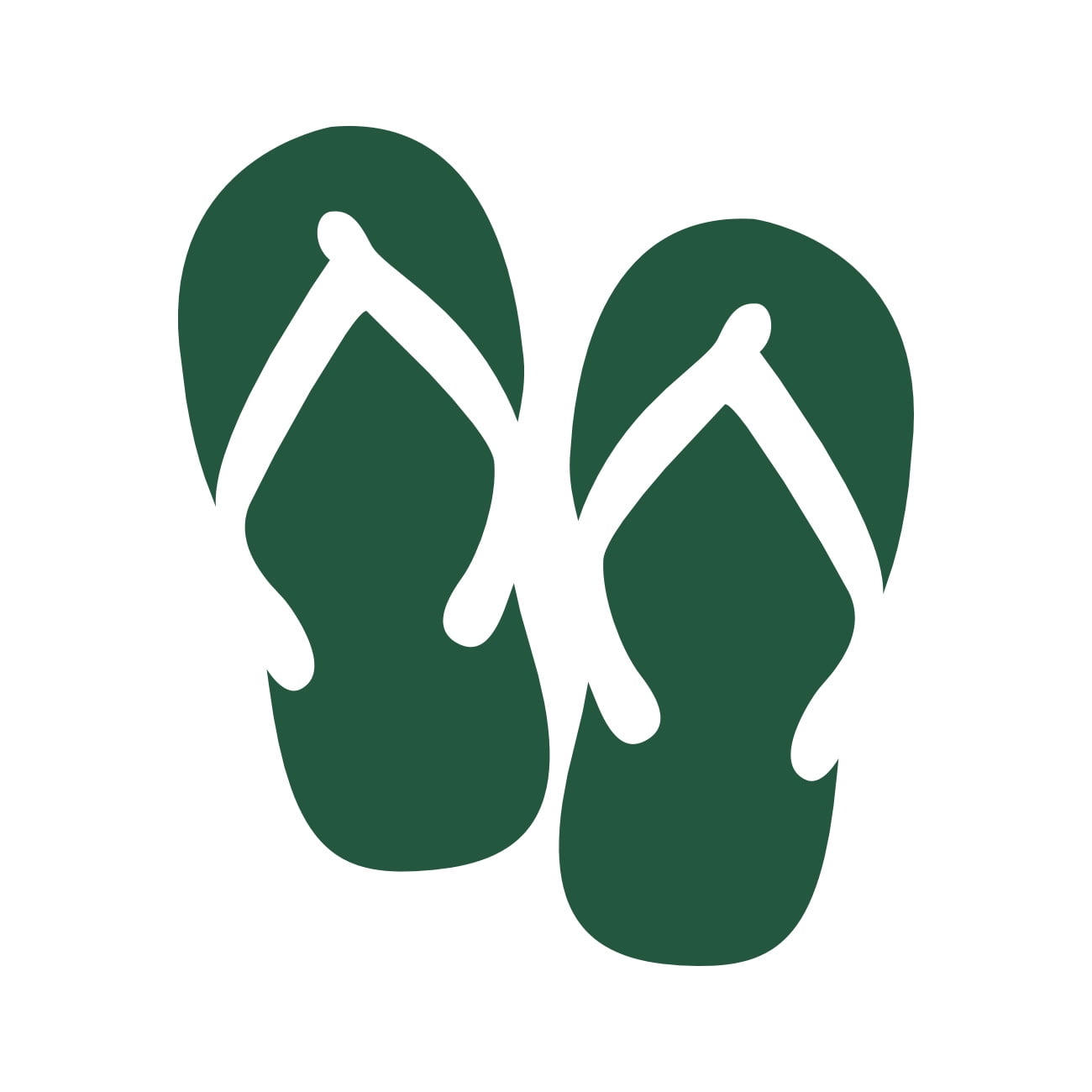 Flip Flops Sticker Decal Die Cut - Self Adhesive Vinyl - Weatherproof - Made in USA - Many Color ...