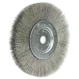 Narrow Face Crimped Wire Wheel, 6 in D x 3/4 W, .006 Stainless Steel ...