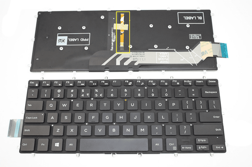 US Black Backlit English Laptop Keyboard (Without Frame) Replacement ...