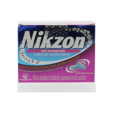 Nikzon Hemorrhoid Relief Tablets, 90 Chewable Tabs, Anti Inflammatory ...