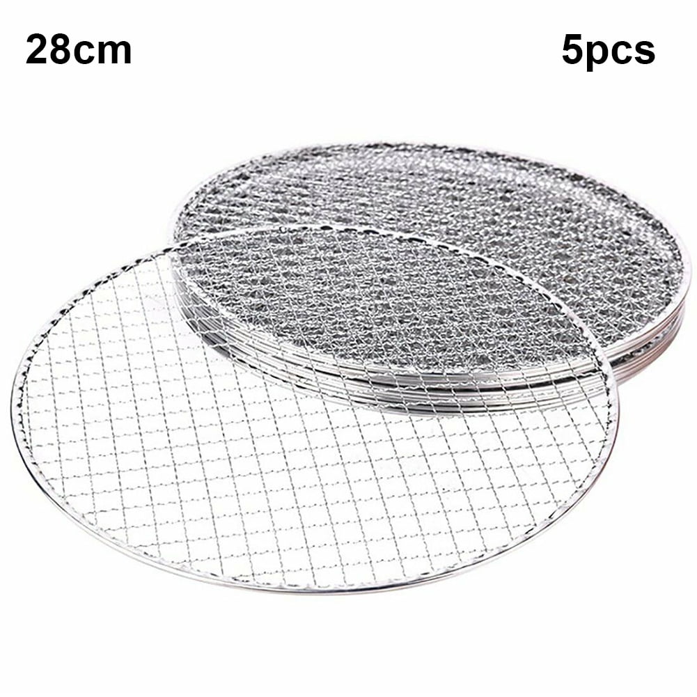 Yesbay 5Pcs/Set Round Disposable BBQ Grill Rack Roast Net Grate ...