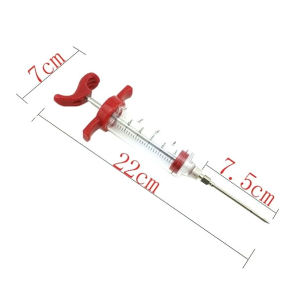 Inyector de carne Jeringa Marinada Pavo Condimento Inyector Jeringa con ...