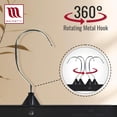 Mainetti Black Plastic Clothes Hangers 20 Pack | 12-Inch Space Saving ...