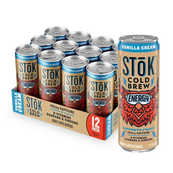 SToK Cold Brew Energy Mocha Cream Energy Coffee Beverage, 11 fl oz ...