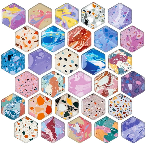 MORCART Hexagon Fridge Magnets Colorful Refrigerator Magnets Cute ...