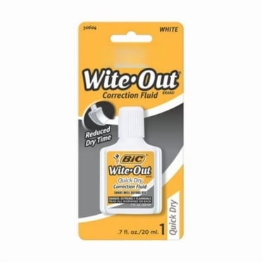 BIC White Out Quick-Dry Correction Fluid, 2-Count Pack - Walmart.com