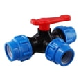 Lerpwige PE Tube Ball Valves Pipe Connection Flows Control Strong ...