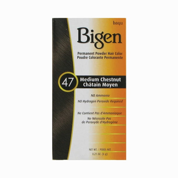 Bigen Permanent Powder Hair Color 47 Medium Chestnut 2 Pack - Walmart.ca
