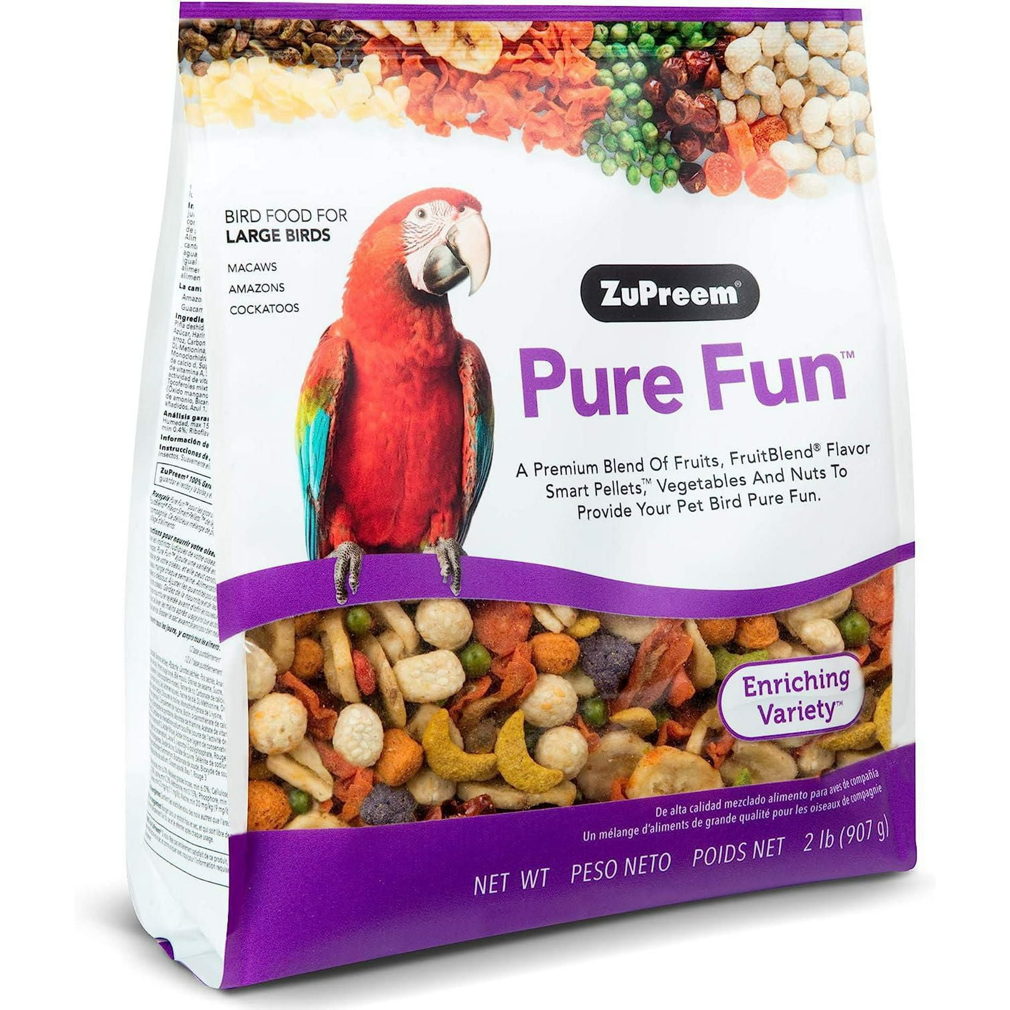 Click here for Zupreem Pure Fun Bird Food For Large Birds prices