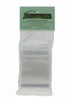 3x5 Ziplock Reclosable White Block Poly Bags Write On, 50 pack ...
