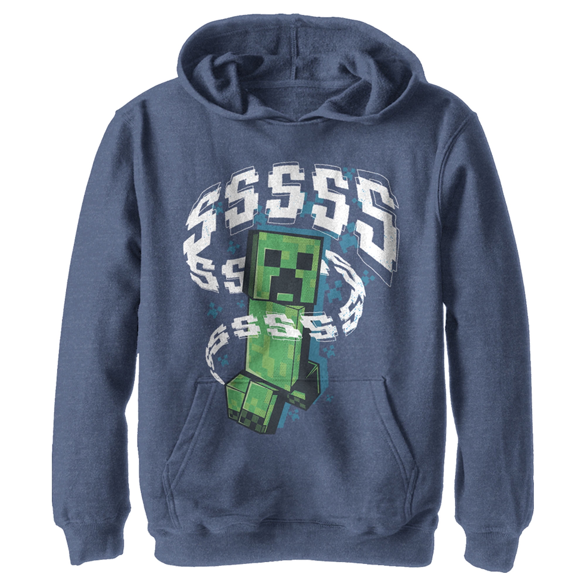 Prints MineCraft Cute Creeper Embroidery Premium Hoodie Sweater Mens ...
