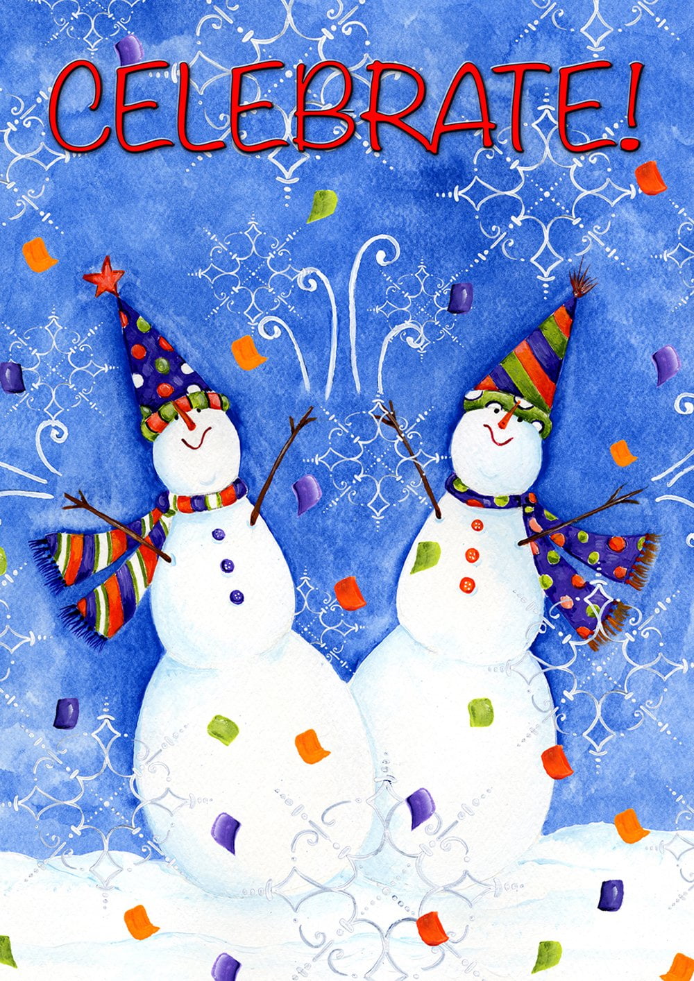 Toland Home Garden Snowman Celebration Party Winter Flag Double Sided ...