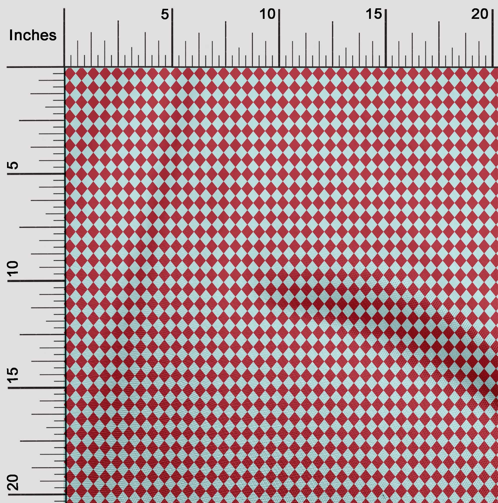 oneOone Cotton Silk Baby Blue Fabric Argyle Check Diy Clothing Quilting ...