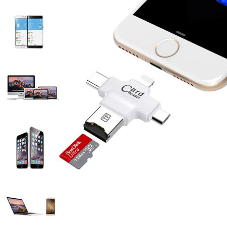 Mobile Phone Card Reader Memory Card Reader 4 In 1 Type C Card Reader ...