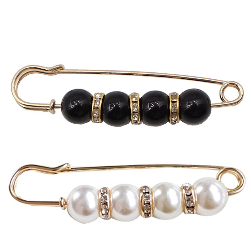 Click here for Bangcool Safety Pin Brooch Cute 2pcs Faux Pearl Sw... prices