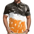 BRANROY Mens Cycling Jersey Short Sleeve - Printed Half Zip Breathable ...