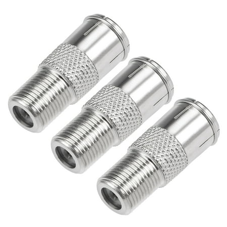 F Type Female to F Quick Jack Male Silver Tone RF Coaxial Adapter ...