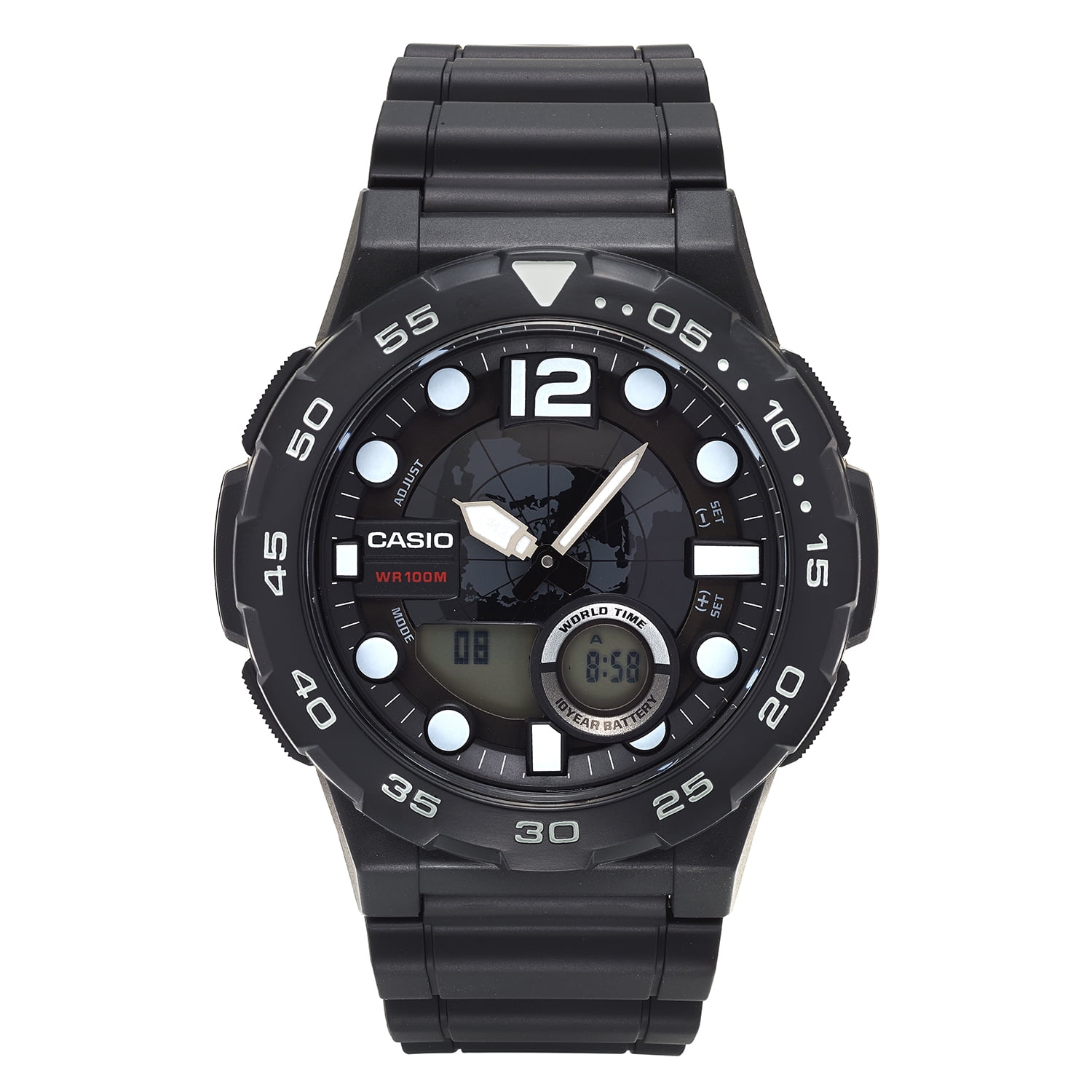 Casio Mens Black Ana-Digi Dive Style Watch | Walmart Canada