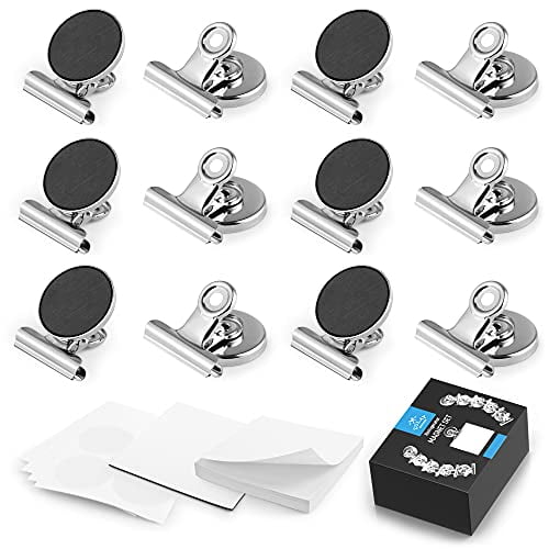 Zulay Set of 12 Magnets for Whiteboard & Refrigerator - Strong Magnetic ...
