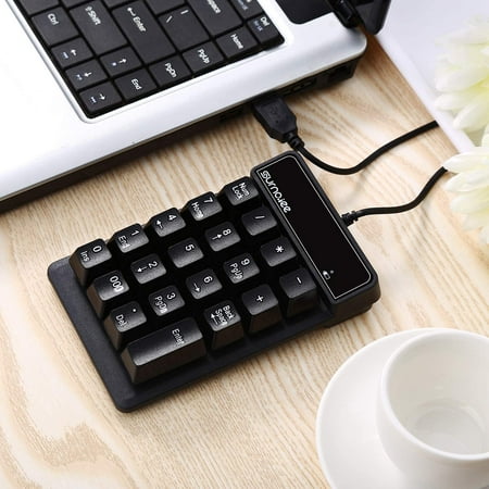 USB Numeric Keypad, Wired Number keypad Full Size 19 Keys Portable Slim Mini Financial ...