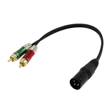 Seismic Audio Premium Red 3 Foot Dual RCA Male to Dual RCA Male Audio ...