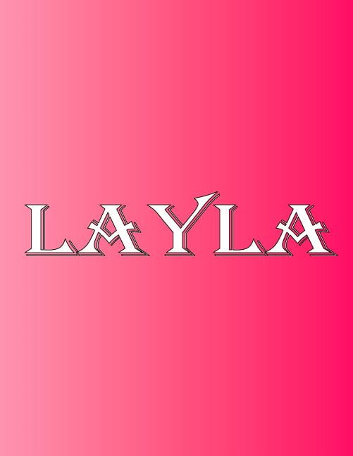 Layla : 100 Pages 8.5 X 11 Personalized Name on Notebook College Ruled ...