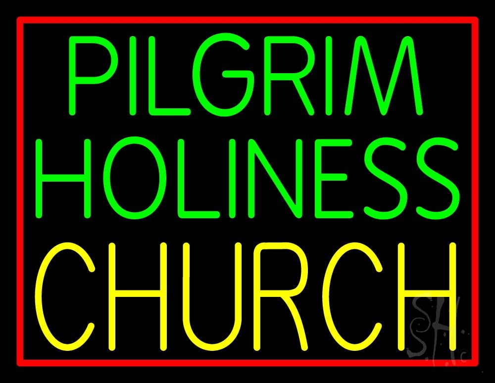 Green Pilgrim Holiness Yellow Church LED Neon Sign 24" Tall x 31" Wide ...