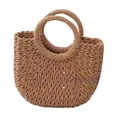 Artisan Hand-Woven Straw Tote Bag For Women | Summer Beach Rattan ...