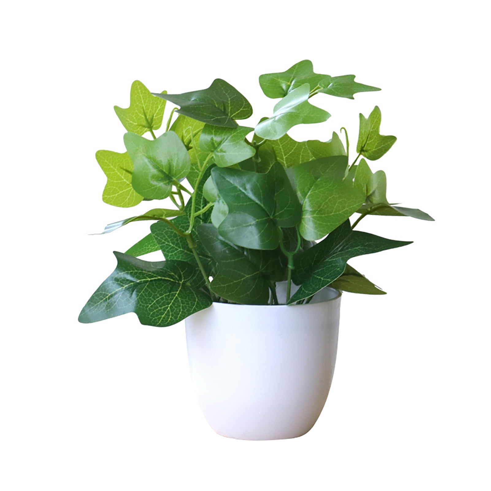Visland Mini Potted Fake Plants Artificial Plastic Foliage Plants for ...