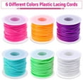 Lanyard String Kit, Cridoz 6Pack Plastic Lacing Cord Gimp String ...