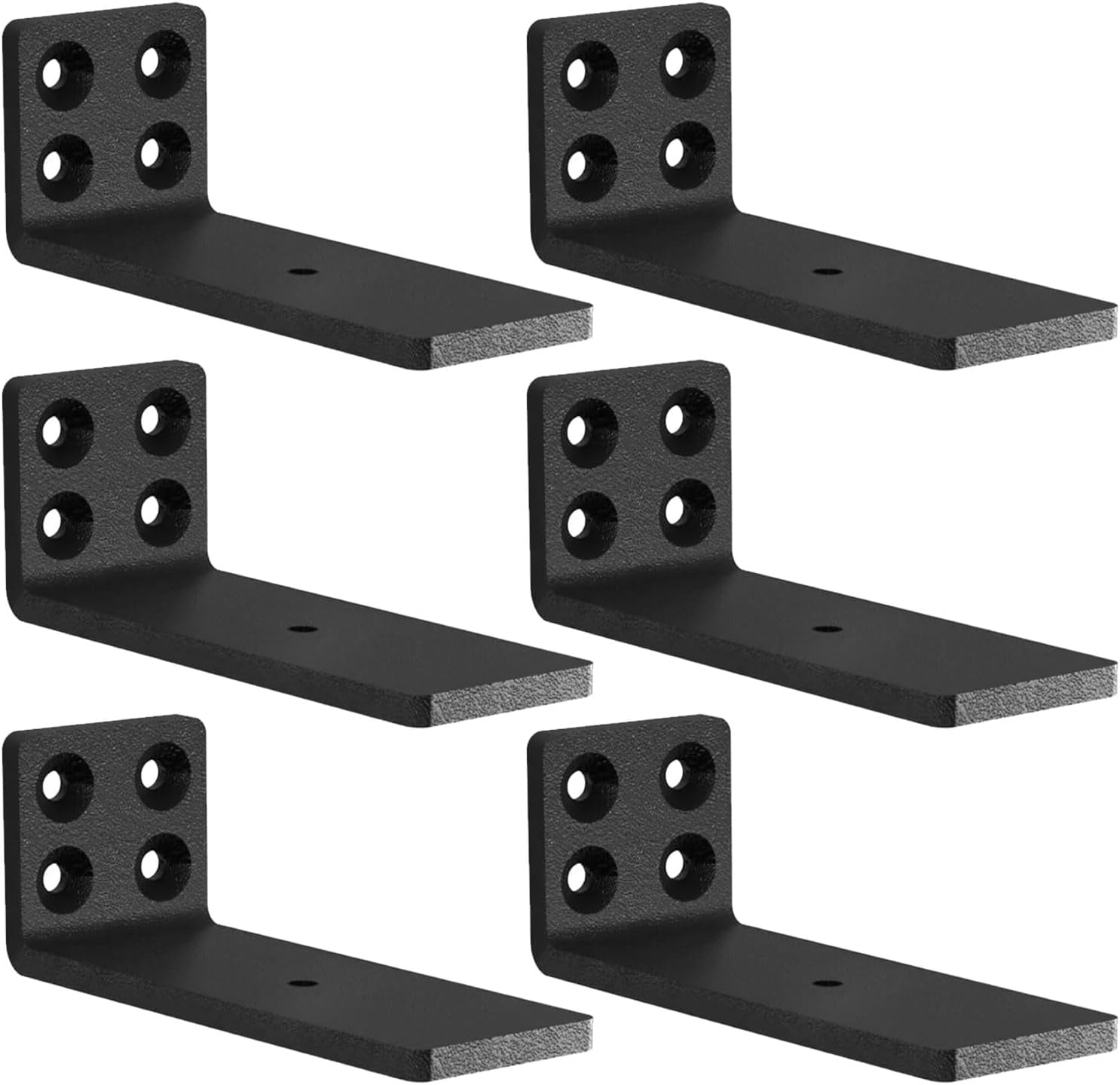 Biwat 6 Pack Heavy Duty Shelf Brackets, L Brackets for Shelves, 5mm ...