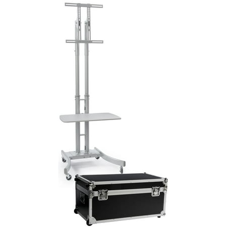 Collapsible Folding TV Stand for 37-65", Portable, Locking Wheels ...