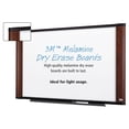 3M Dry Erase Board, 96 in x 48 in, Widescreen Mahogany-Finish Frame ...