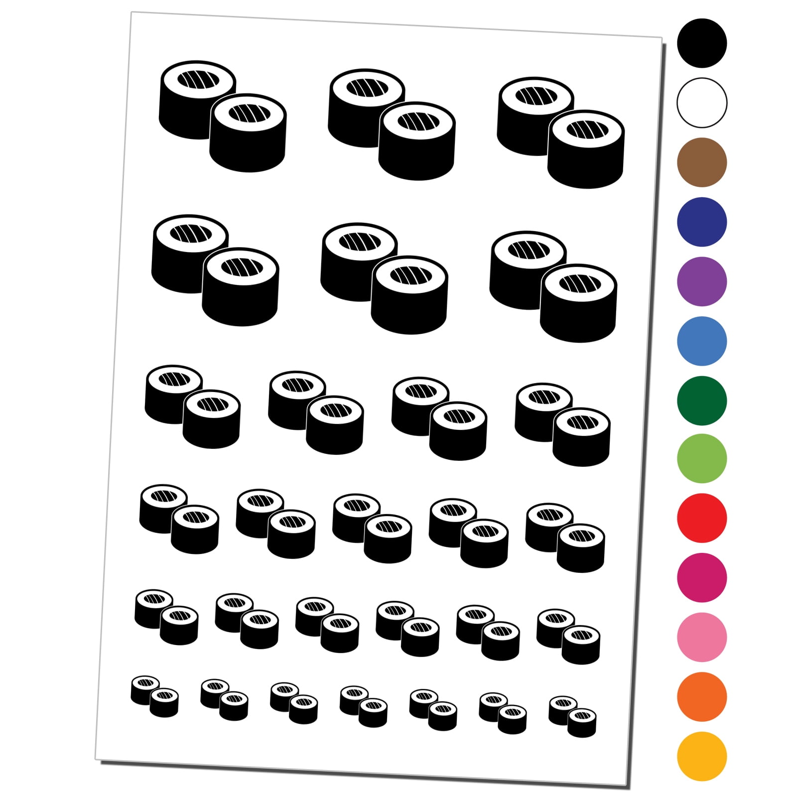 Sushi Roll Pair Water Resistant Temporary Tattoo Set Fake Body Art ...