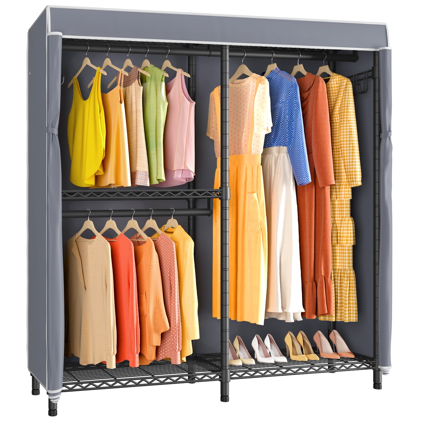 VIPEK V4C Garment Rack with Cover Heavy Duty Covered Clothes Rack ...