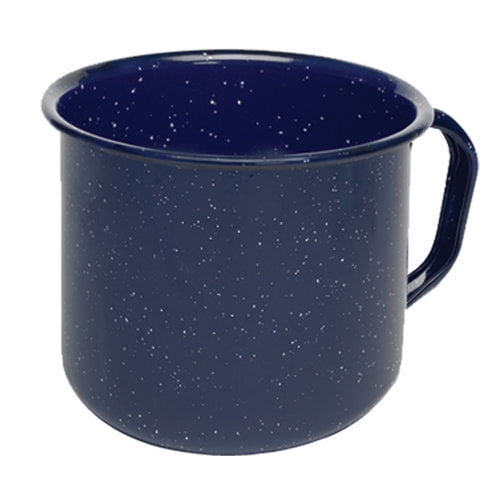 Imusa 1.25 Quart Blue Speckled Enamel on Steel Mug for Indoor or ...