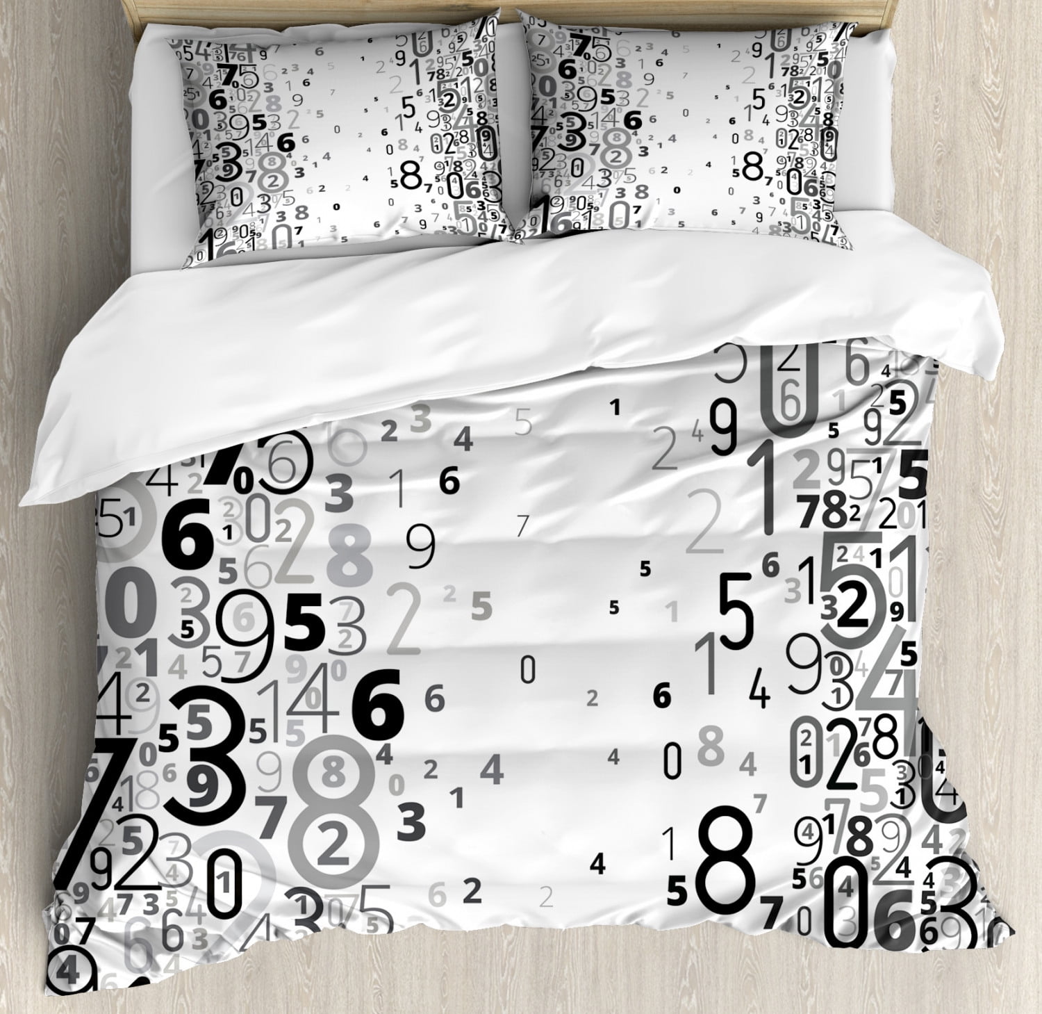 Modern Duvet Cover Set King Size, Vector School Design Mathematic Frame ...