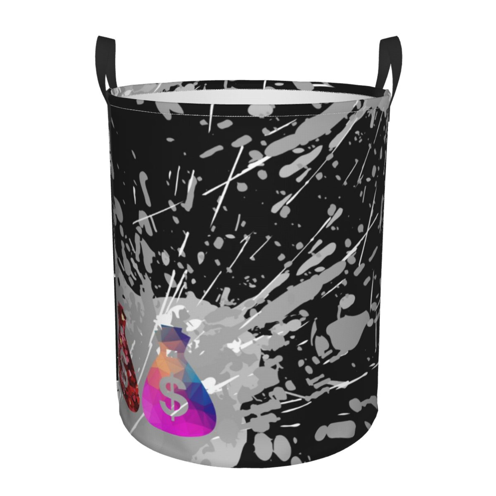 Dollar Currency I'm Rich Laundry Basket Organizer Collapsible -Dirty ...
