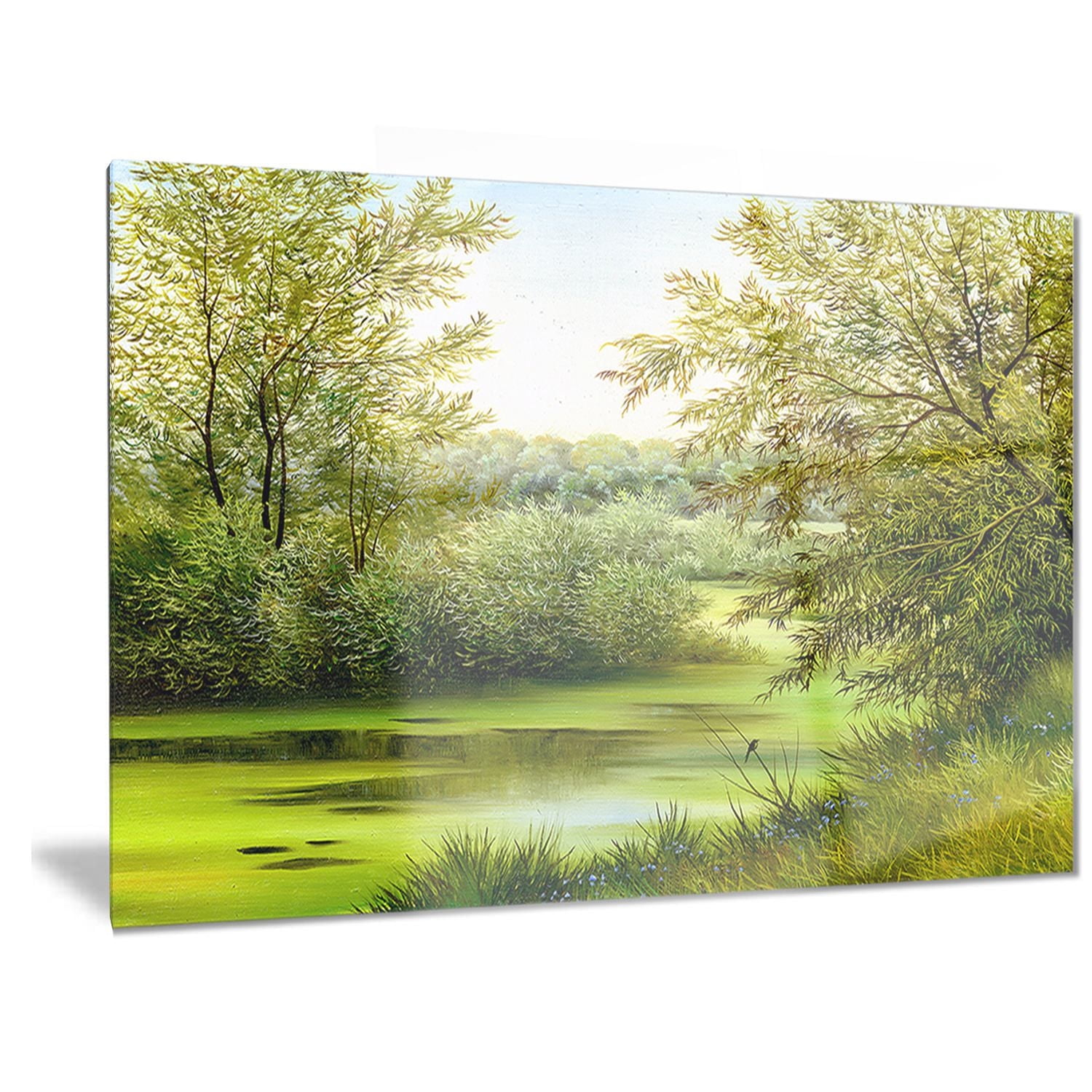 Click here for Designart Design Art Green Summer Landscape Abstra... prices