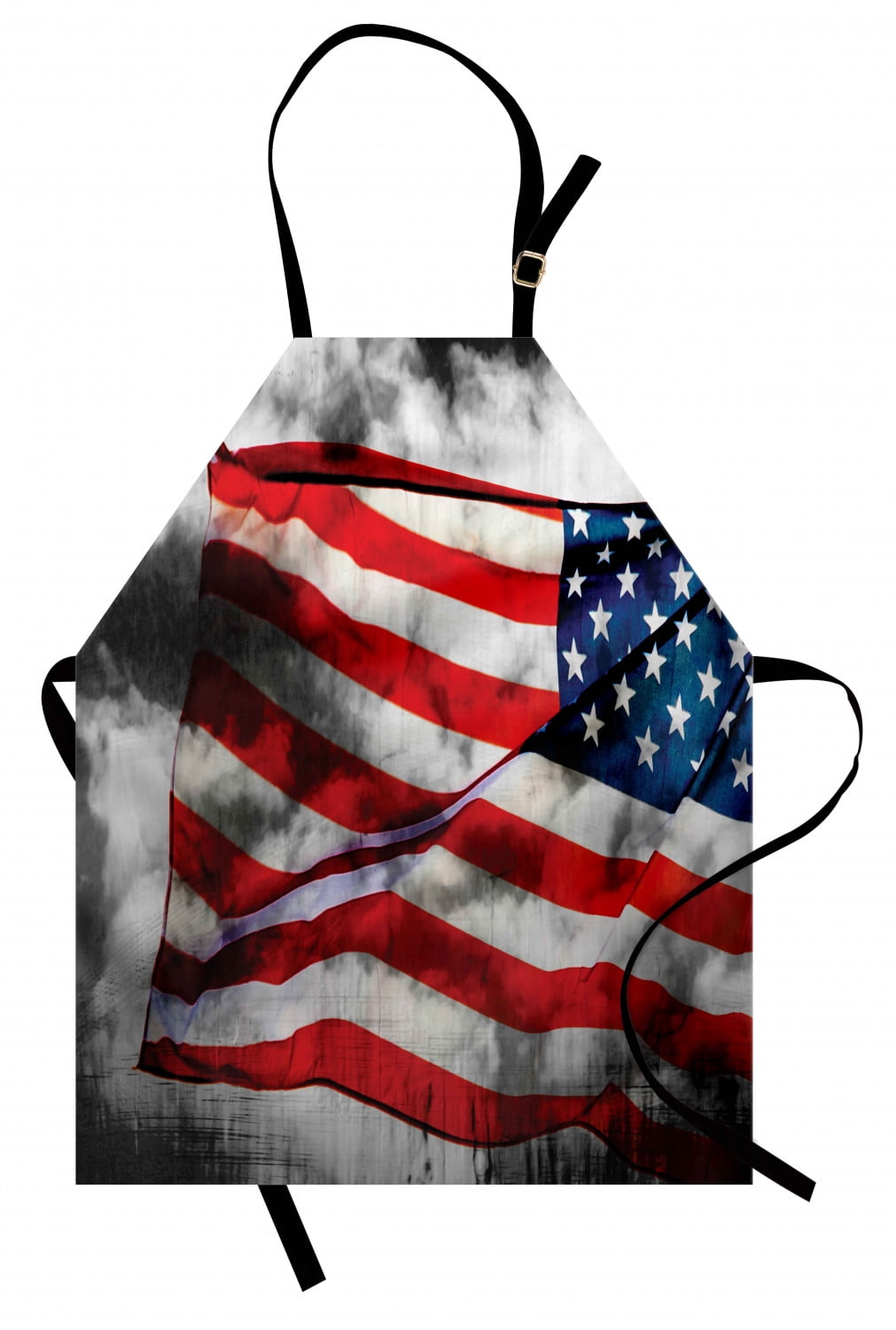 American Flag Apron Banner in the Sky on Cloudy Mist Display National ...