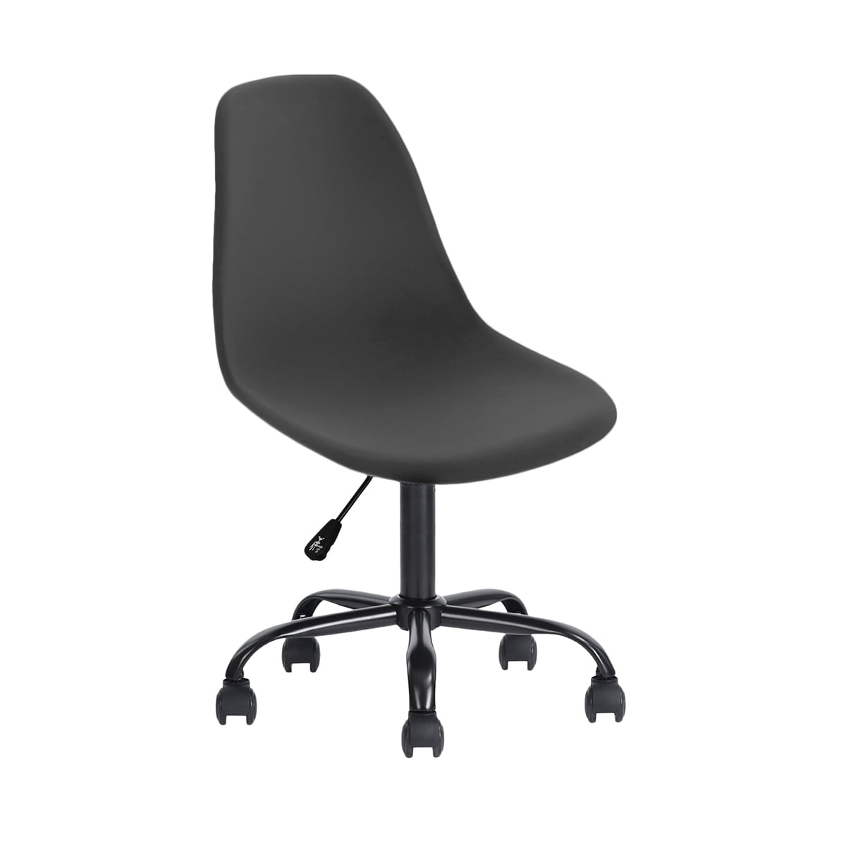 Furniture R Office Chair Adjustable Swivel Plastic Task Chair,Black ...