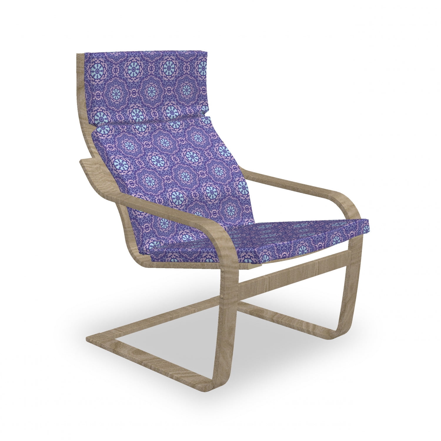 Oriental Armchair Pad and Slipcover, Curlicue and Medallion Motifs in ...